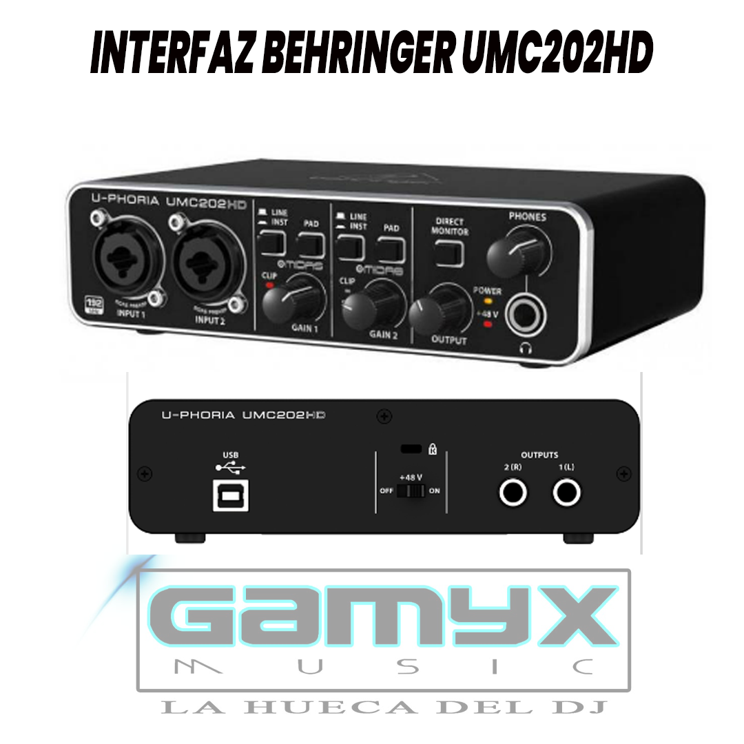 Interfaz Behringer U-phoria Umc204hd Interfaz De Audio – Gamyx Music