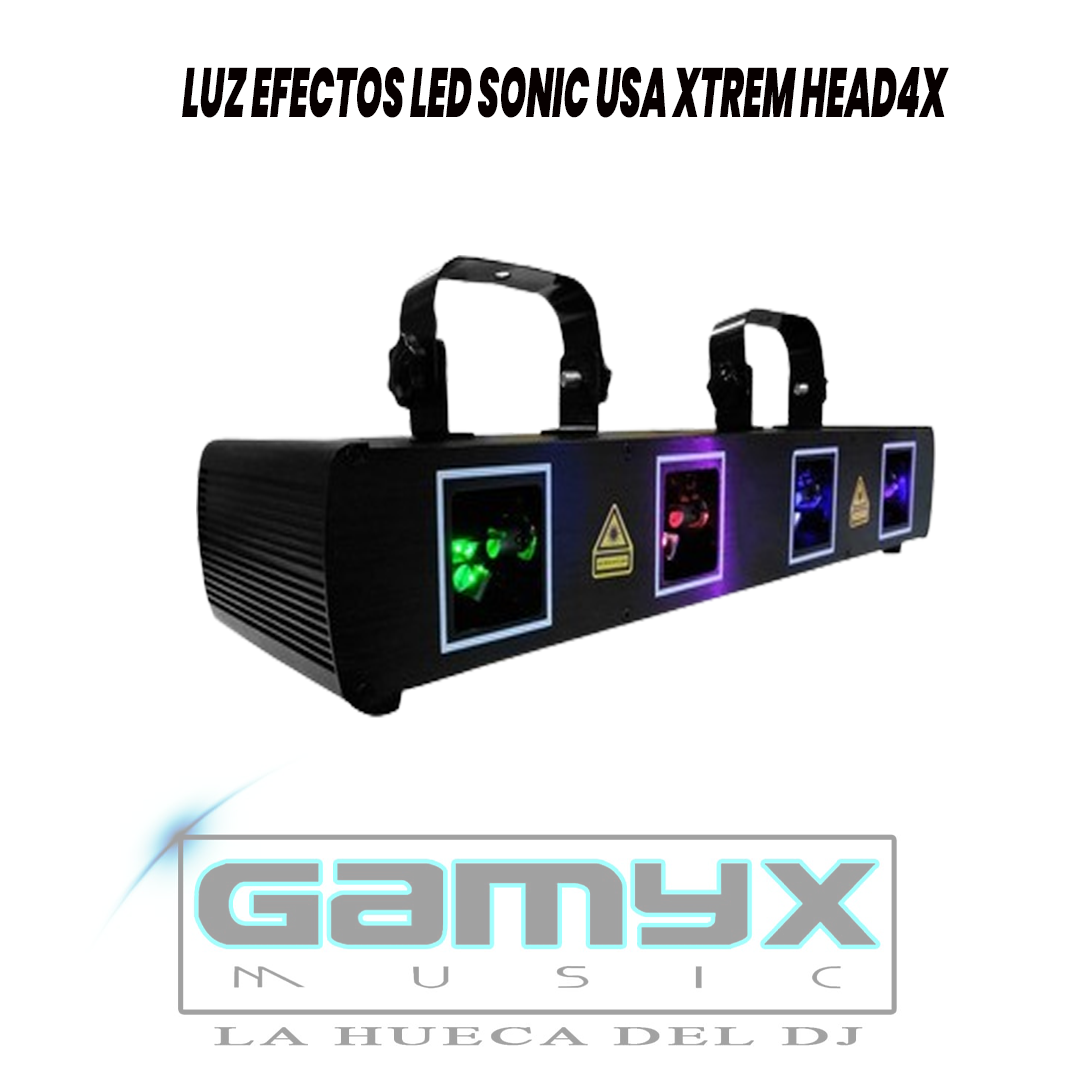 PROYECTOR LÁSER XTREME HEAD 4X SONIC USA – Gamyx Music